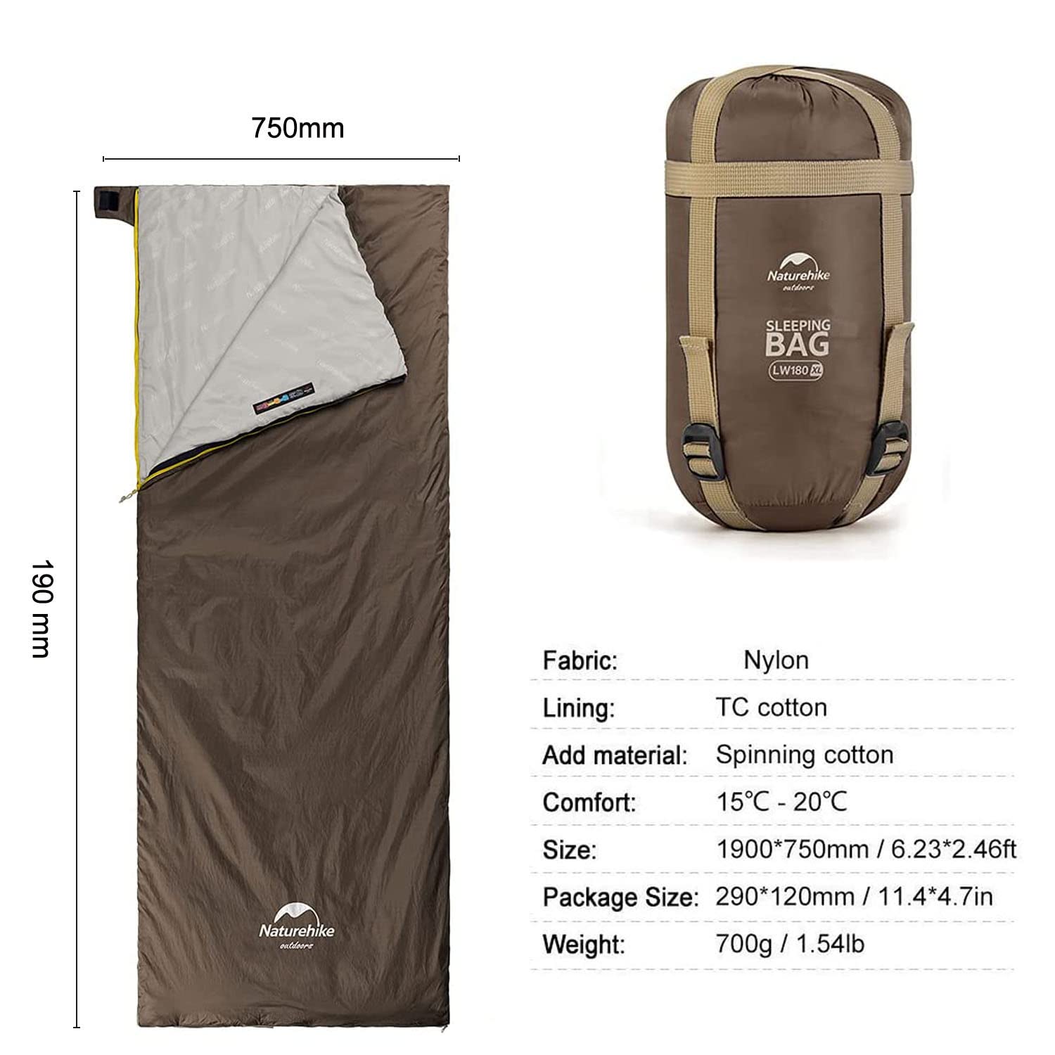 Sunuo Ultra-Light Envelope Travel Sleeping Bags,Outdoor Climbing Camping Portable Thin Sleeping Bags (Orange)