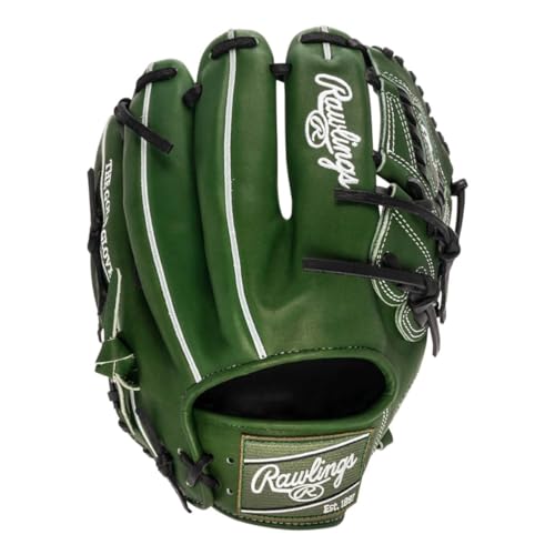 Rawlings | Heart of The Hide Baseball Glove | Left Hand Throw | 11.75" - 2 Pc. Solid Web | Military Green