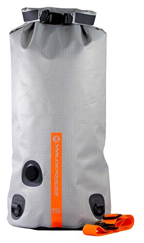 Wilderness Systems Waterproof XPEL Dry Bag with Valve & Shoulder Strap - Size - converts to Cooler, Grey, 35L