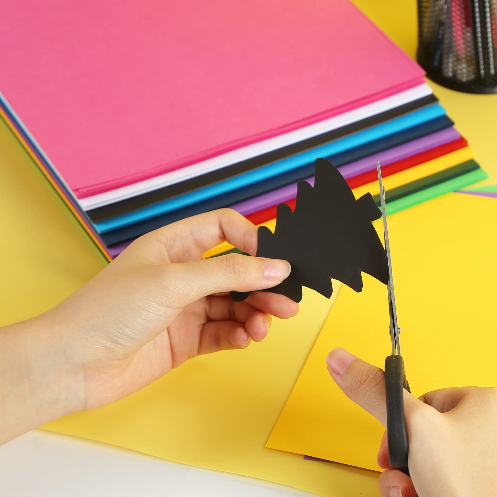 Shindel 150Sheets Construction Paper, 10 Colors Heavyweight Construction Paper, Bulk School Supplies for Kids, Classroom Supplies for Preschool