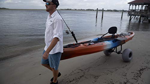Wilderness Systems Heavy Duty Kayak Cart | Inflatable Beach Wheels | 330 Lb Weight Rating | for Kayaks and Canoes, Model Number: 8070167
