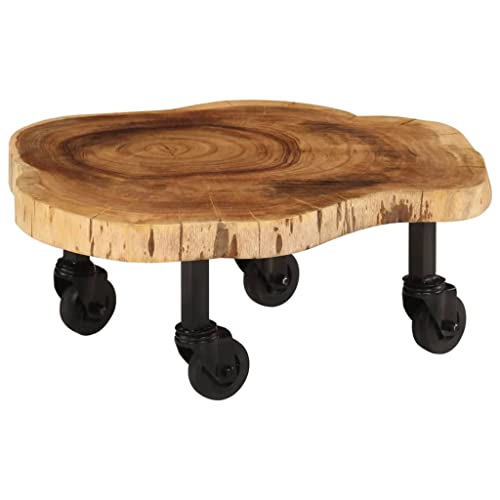 QJBSAVVA Coffee Table 23.6"x21.7"x9.8" Solid Acacia Wood,Entrance Table Tray Tables Center Table Low Table Suitable for Meeting Rooms, Reception Rooms, Offices