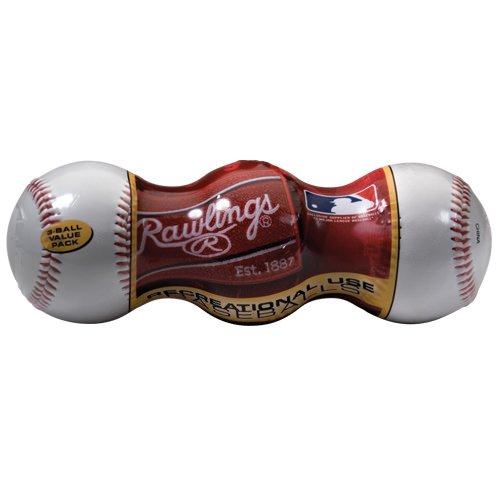 Rawlings OLB3SW3-24 Official League Practice Vinyl Baseball (Pack of 3)