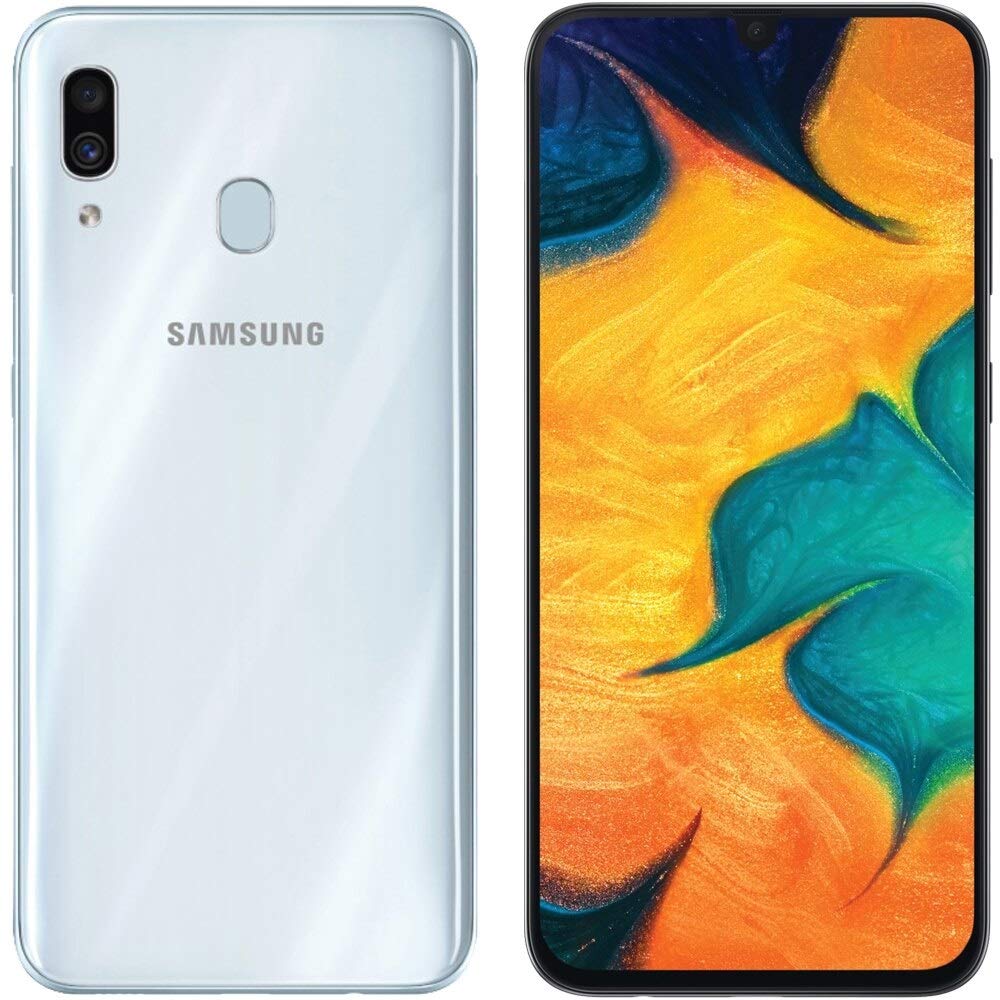Samsung Galaxy A30 SM-A305G/DS Dual SIM 3GB RAM 32GB GSM Unlocked No Warranty - White