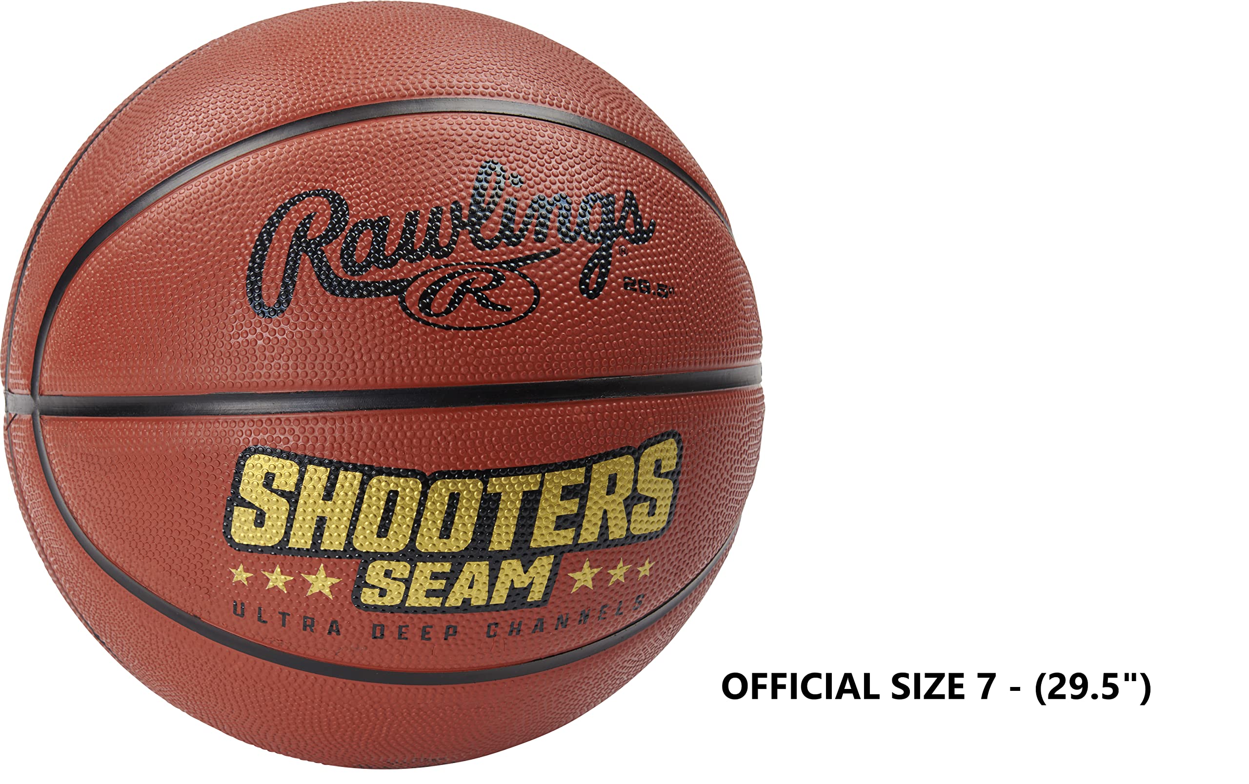 Rawlings Shooters Seam Rubber Official Size Basketball , 29.5"