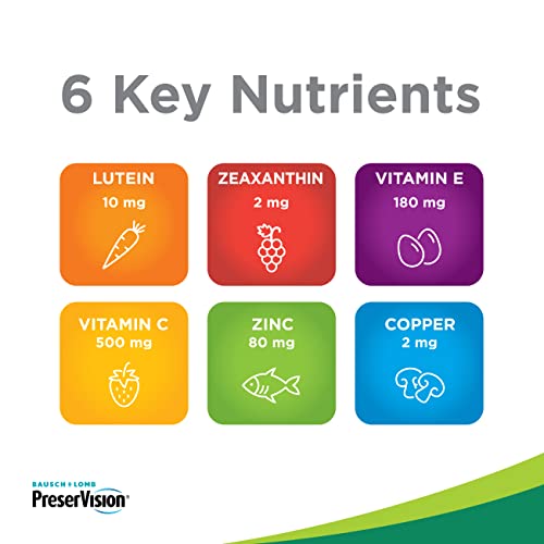 PreserVision AREDS Eye Vitamin & Mineral Supplement, Tablets, 240 Count (Pack of 1) , Packaging may vary