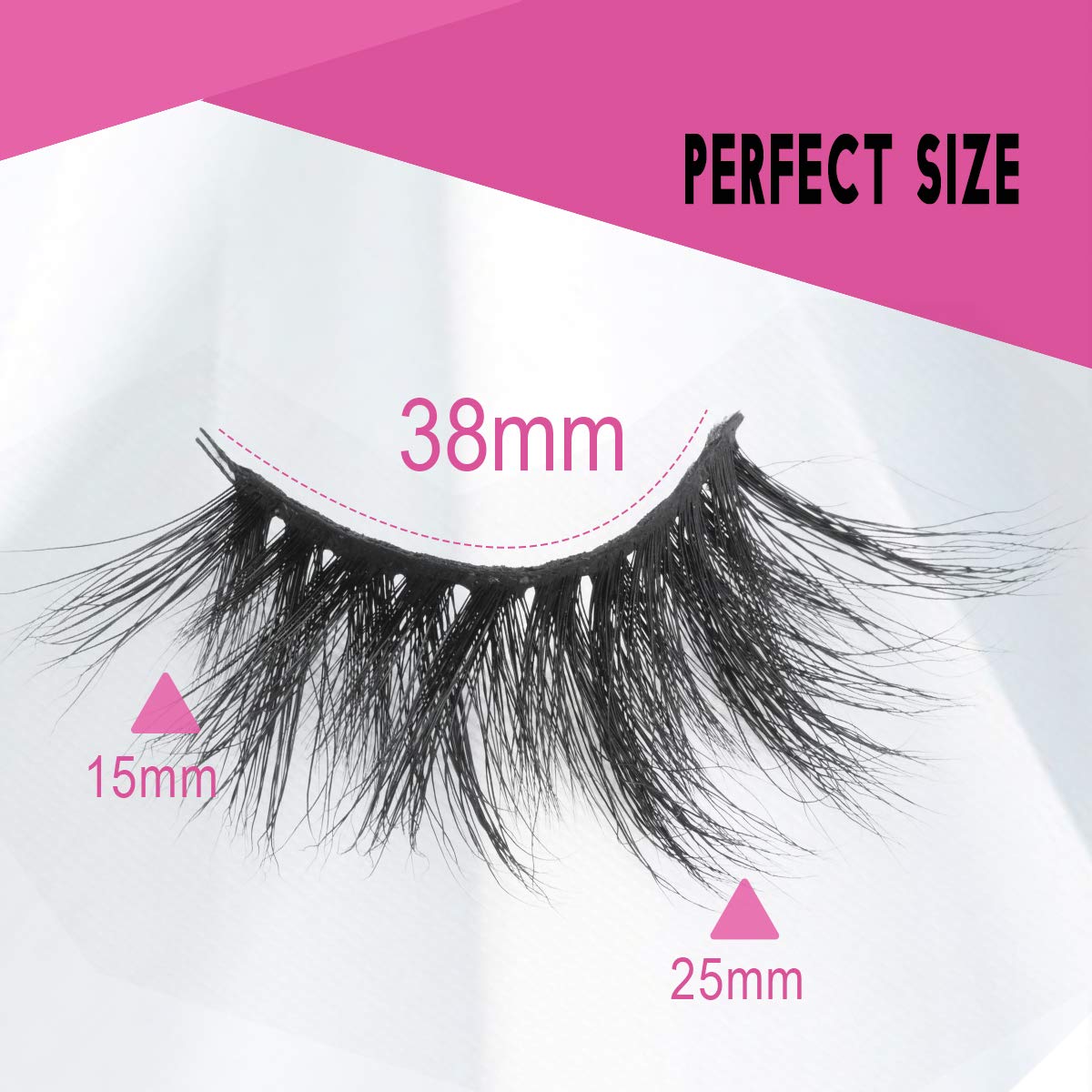 SWINGINGHAIR Mink Eyelashes, 25mm Dramatic Lashes Long Type False Eyelashes 3D Layered Effect Hand Made Strips Reusable 1 pair