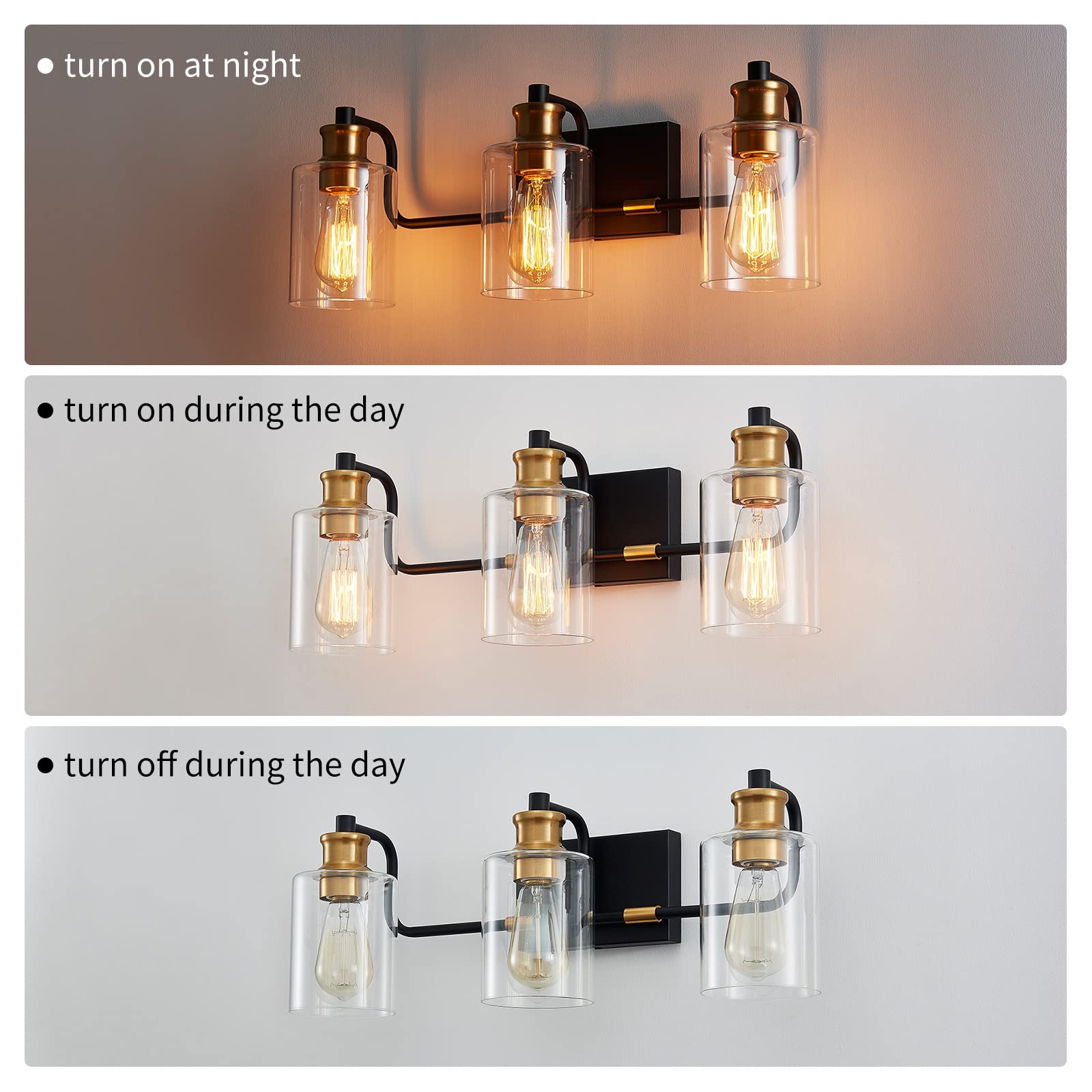 SamYUIR Bathroom Vanity lights Bathroom Light Fixture for Bathroom Wall Sconces Bathroom Light Fixtures Bathroom Lights Over Mirror Bathroom Vanity Light Vanity Lighting Fixtures
