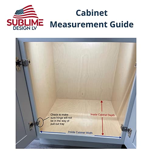 Sublime Design - Baltic Birch Wood Pull Out Cabinet Organizer | Slide Out Drawers For Kitchen Cabinets | Replacement Kitchen Drawer (Side Mounting, 11" Inches Wide)