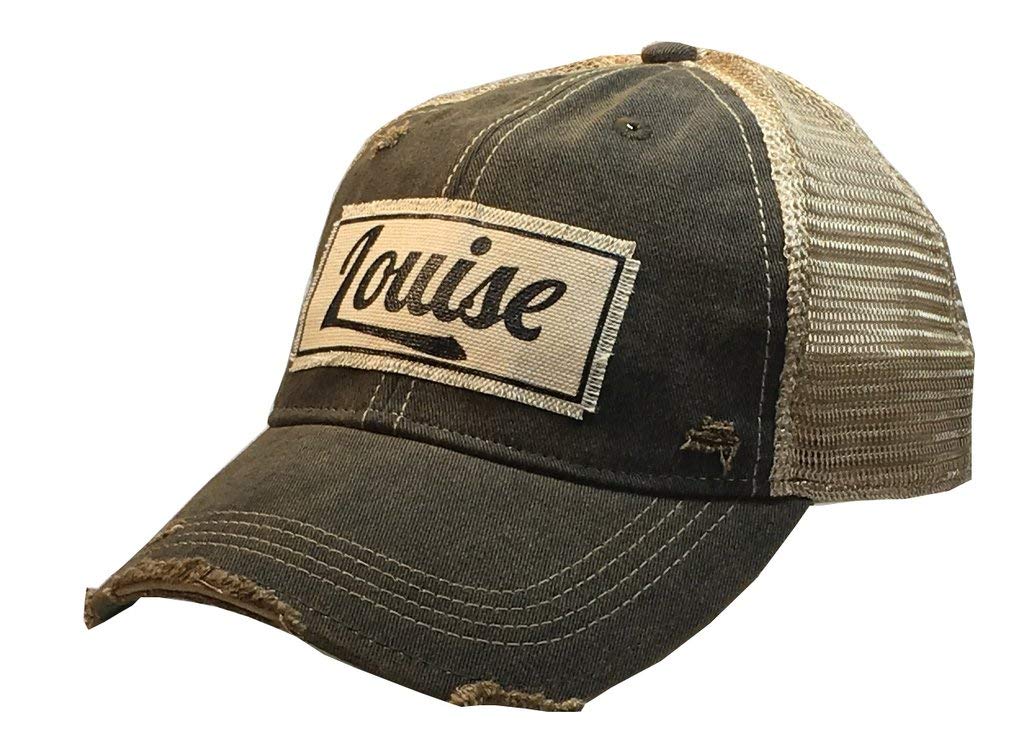 VINTAGE LIFE Best Friends Baseball Cap for Women Funny Trucker Hat Cute Distressed Ball Caps (Louise, Black)