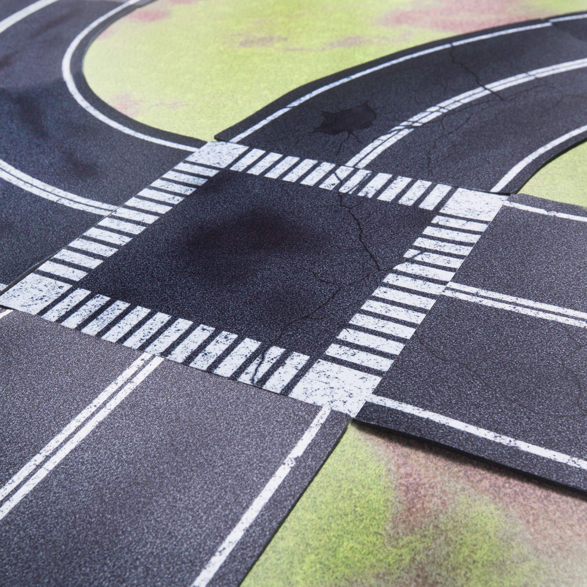 Stratagem Neoprene Tabletop Miniature Scenery|Wargaming Street Terrain for RPG, Modular Strategy Battlemat|13ft of Streets