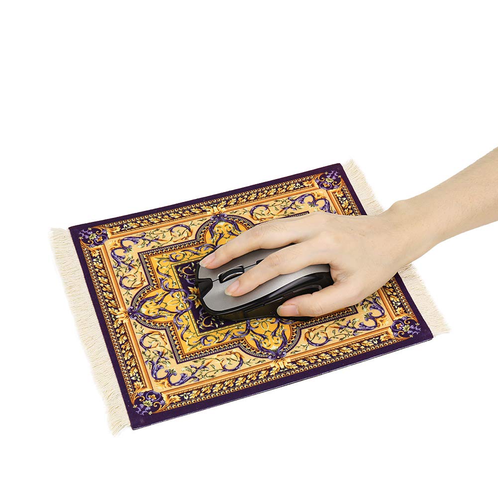 Vintage Mouse Pad, Persian Rug Style Anti-Slip Mouse Mat for Laptop Computer PC, Office Gaming Mousepad Oriental Persian Desk Rug Coaster by SubClap