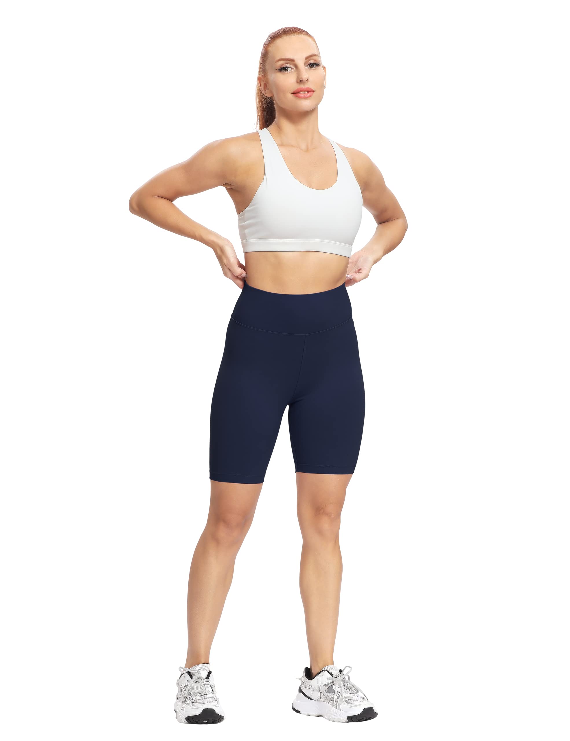 VALANDY Yoga Shorts for Women High Waist Biker Shorts Casual Lounge Shorts Buttery Soft Squat Proof