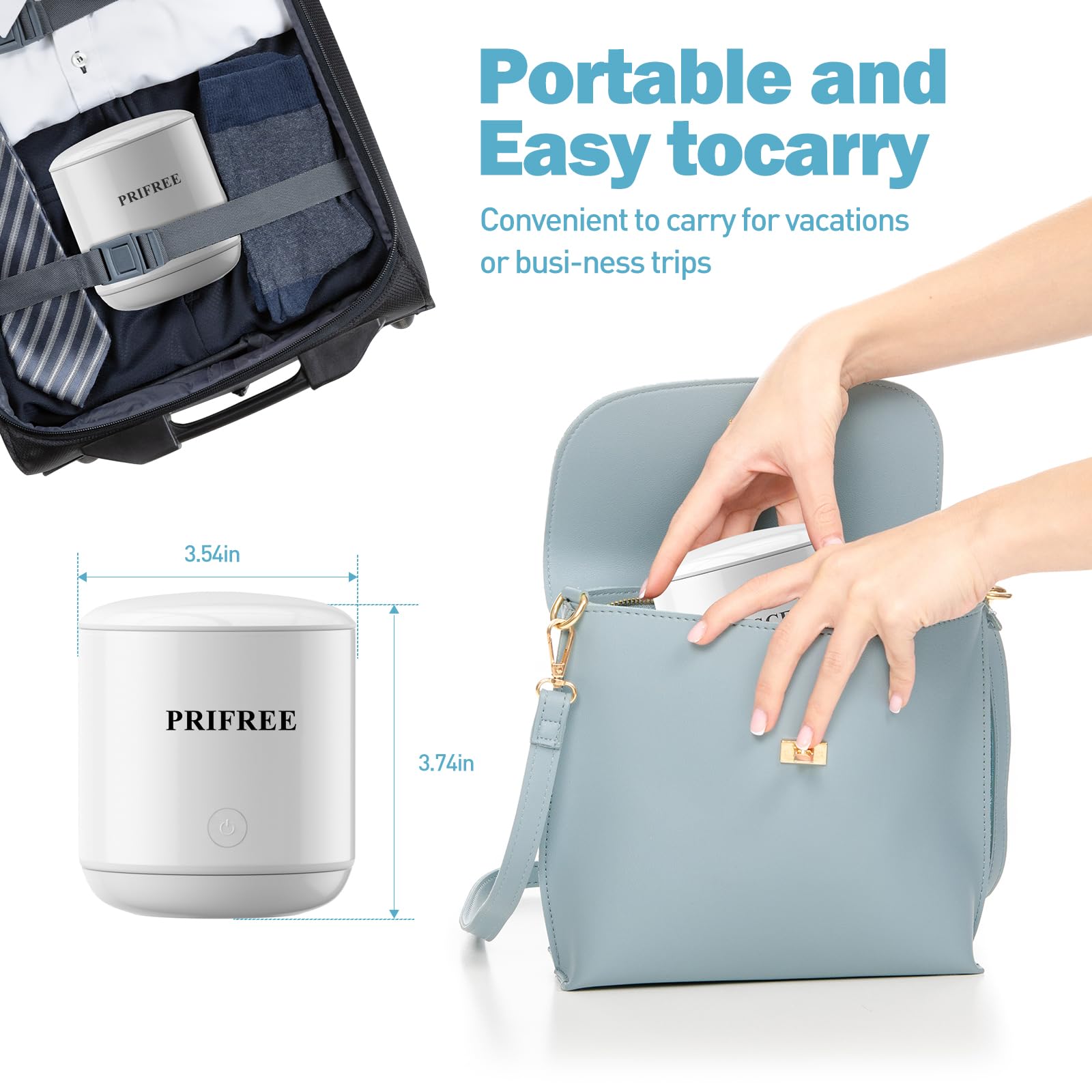 Rechargeable Dentures Cleaning Machine, Ultrasonic Cleaner for Dentures, Retainer, Aligner, Mouth Guard, Braces, Jewelry, Whitening Trays, 45kHz Portable Ultrasonic Retainer Cleaner