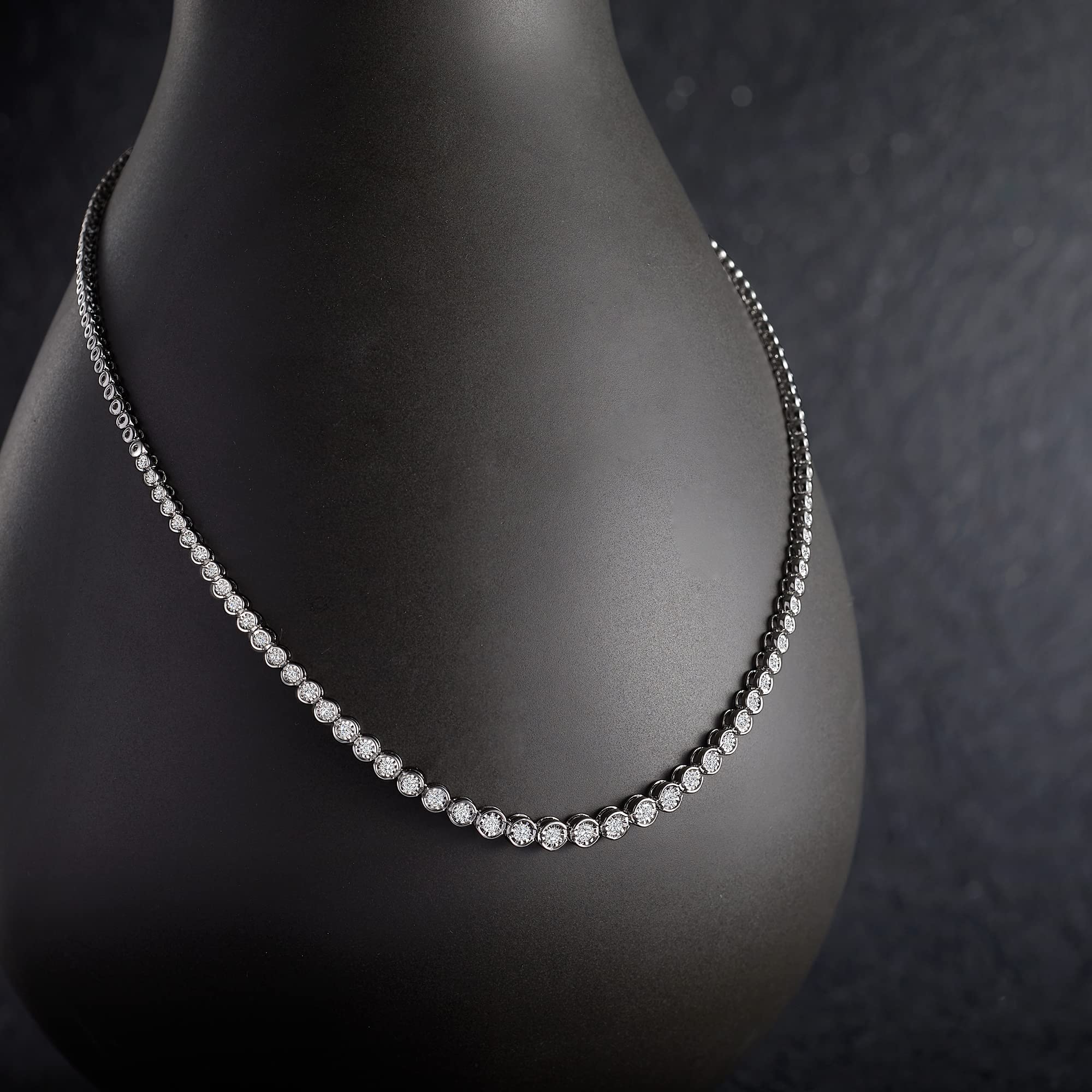 Ross-Simons 1.50 ct. t.w. Bezel-Set Diamond Necklace in Sterling