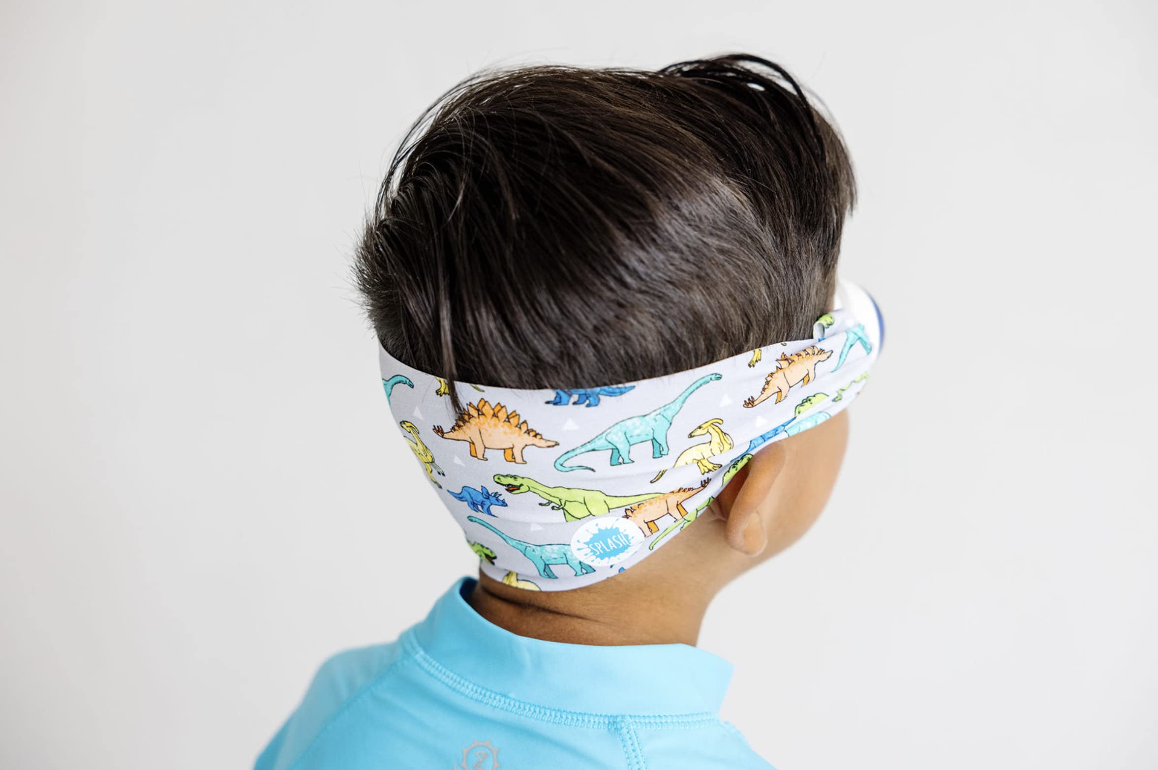 Splash Place SWIM GOGGLES with Fabric Strap - DINO | Fun, Fashionable, Comfortable - Adult & Kids Swim Goggles
