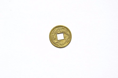Topxome 100PCS Brass 24mm Chinese Ancient Feng Shui Lucky Coin Good Fortune Dragon and Phoenix Antique Wealth Money Collection Gift