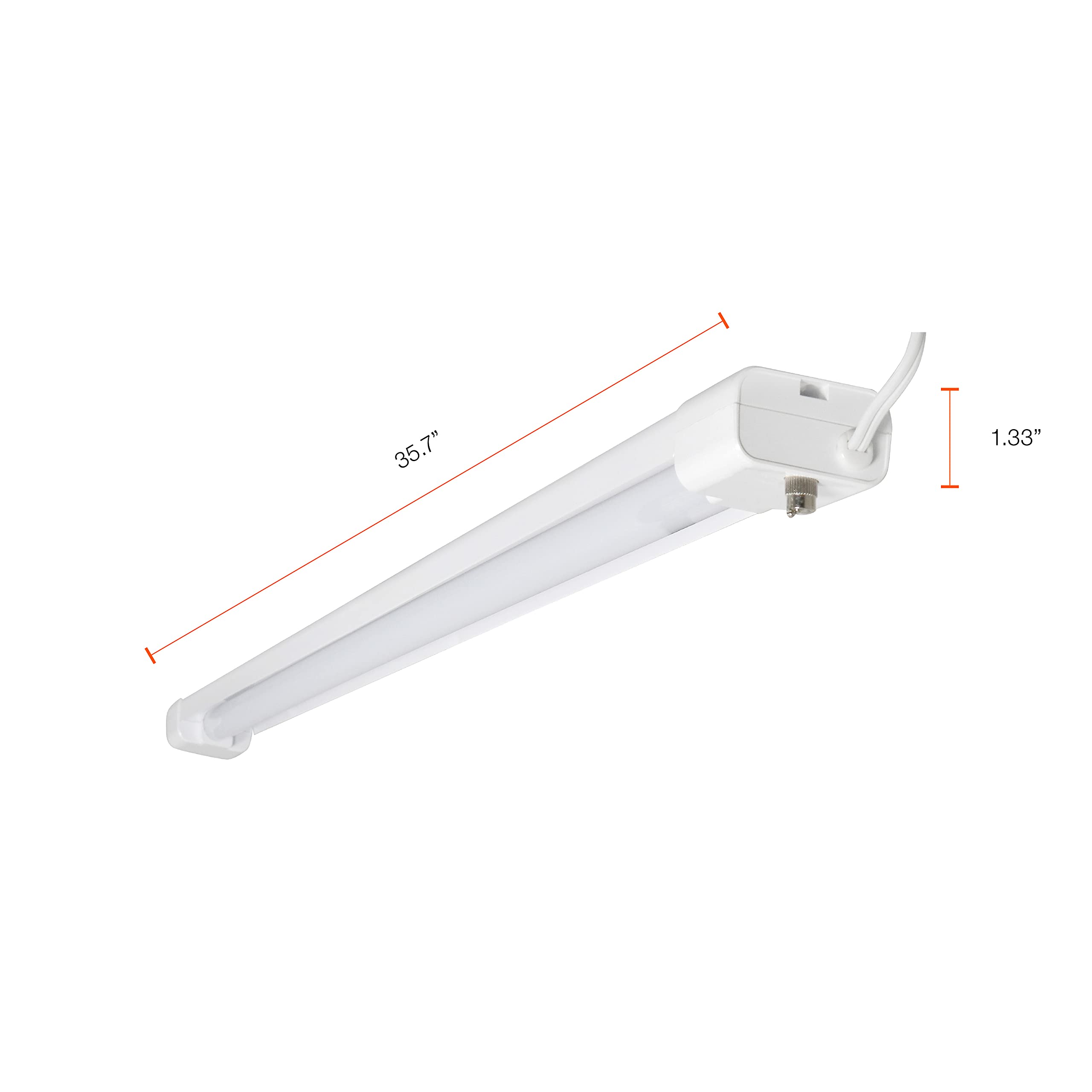 SYLVANIA 4FT LED SHOPLIGHT, 42 Watts, 4000K color temp, Ultra, Slim Design, Direct Plug with Pull Chain, Application 3-in-1, Energy Star (61451), Cool White, 1 Count (Pack of 1)