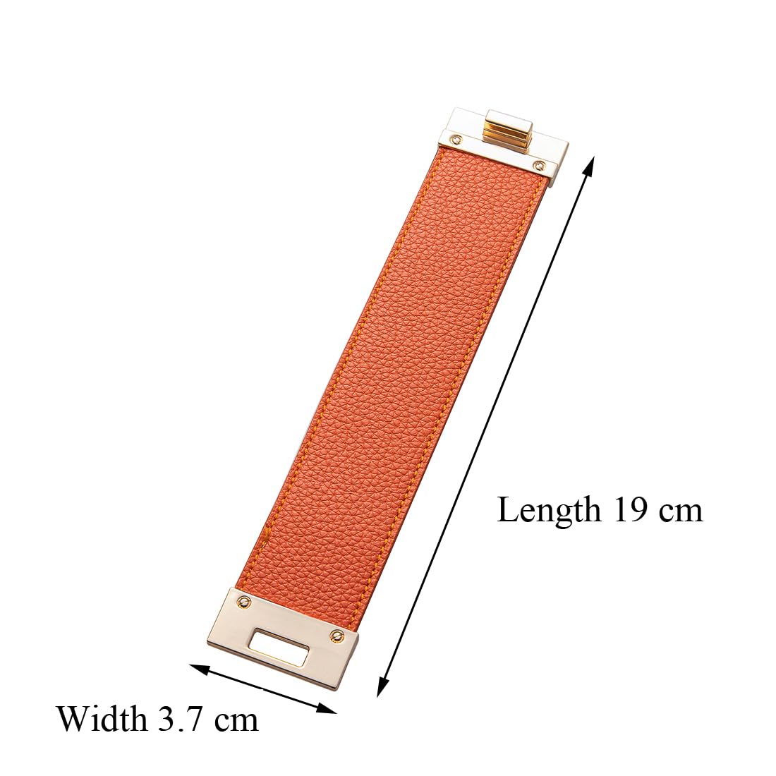 Rantanto Braid Leather Wrap Bracelet Trendy Stackable Crystal Cuff Boho Gold Heart Bracelet Jewelry Gift For Women, Wide Orange