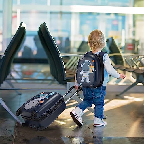 VLIVE Kids Luggage with Wheels for Boys, Kids Suitcases for Boys, Toddler Hardshell Suitcase (Space)