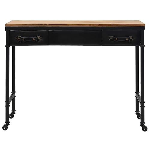 QJBSAVVA Console Table with Castors 39.4"x13"x31.5" Solid Wood Fir,Large Space Dresser Entry Tables Narrow end Table Couch Table Suitable for Home, Office, Bedroom, Meeting Room