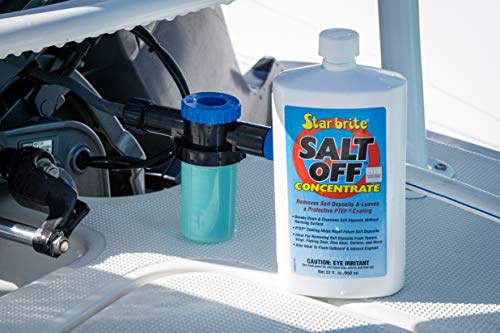 STAR BRITE Salt Off Concentrate Kit - Ultimate Boat Salt Remover & Marine Engine Flush - 32 OZ. with Applicator - Perfect for Outboard Motor Flush & Washing Salt Deposits Away (094000)