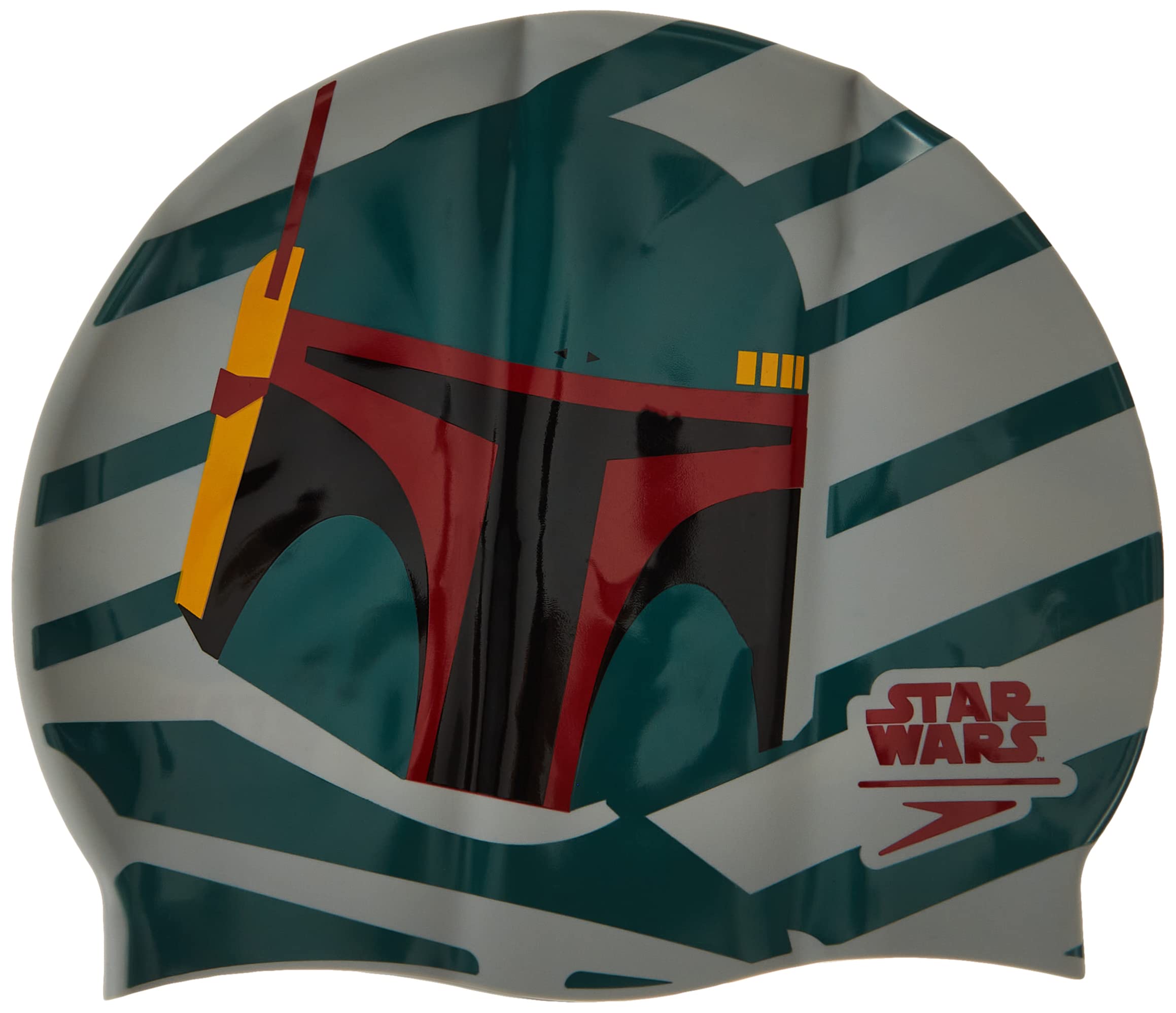 Speedo Unisex's Star Wars Print Cap Boba Fett Swimming, Grey/Green/Red, One Size