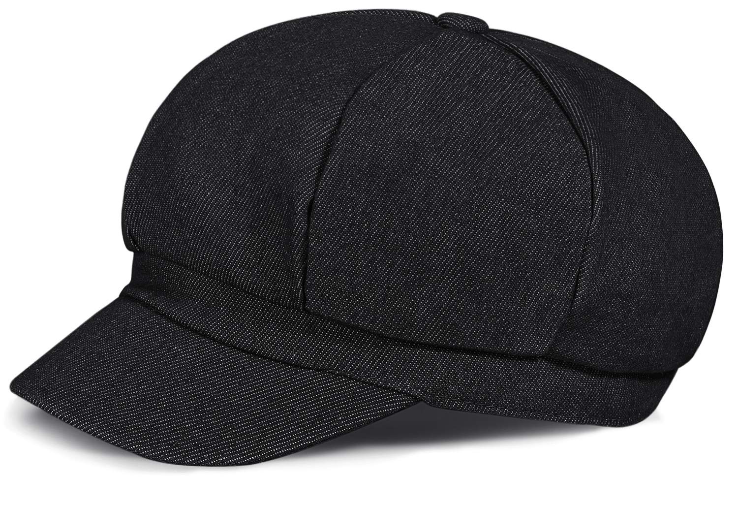WETOO Women Washed Denim Newsboy Cap Beret Cap Bakerboy Hat Paper Boy Hat