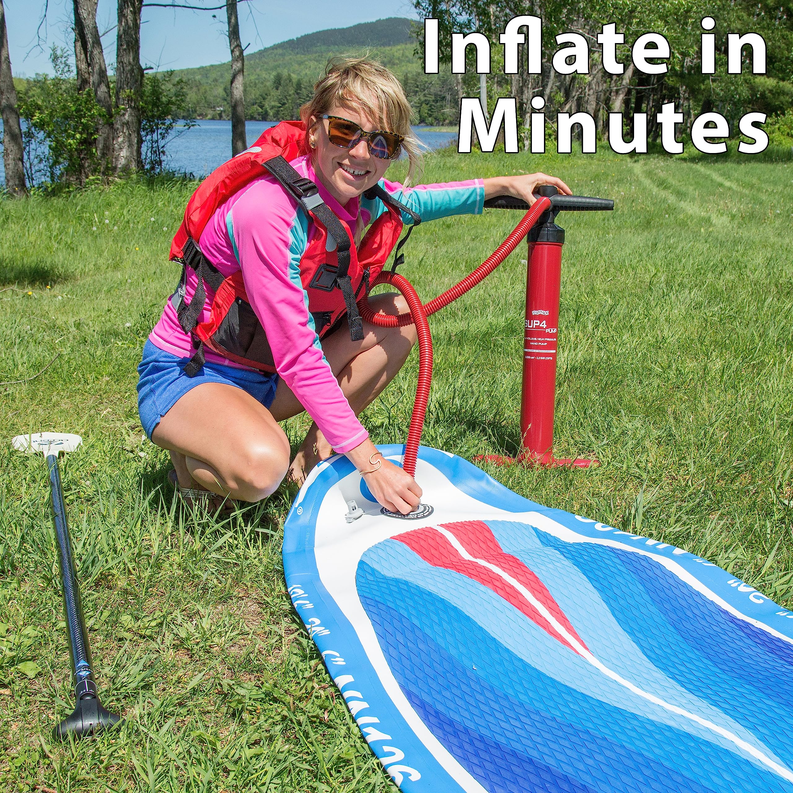 Sea Eagle NeedleNose 14β Inflatable Lightweight High Pressure Drop Stitch Stand Up Paddle Board SUP, Patented Wave Piercing Bow (NN14 iSUP Start Up)