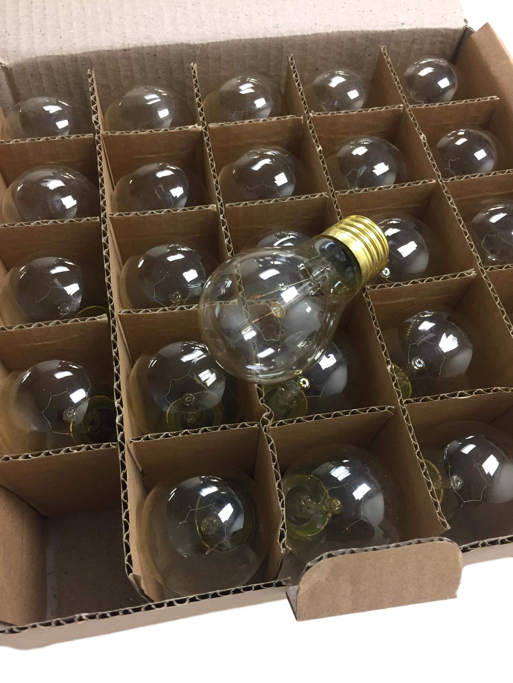 Sival A15 15 Watts Clear Outdoor Light Bulbs, 25-pack, recommended for commercial string lights