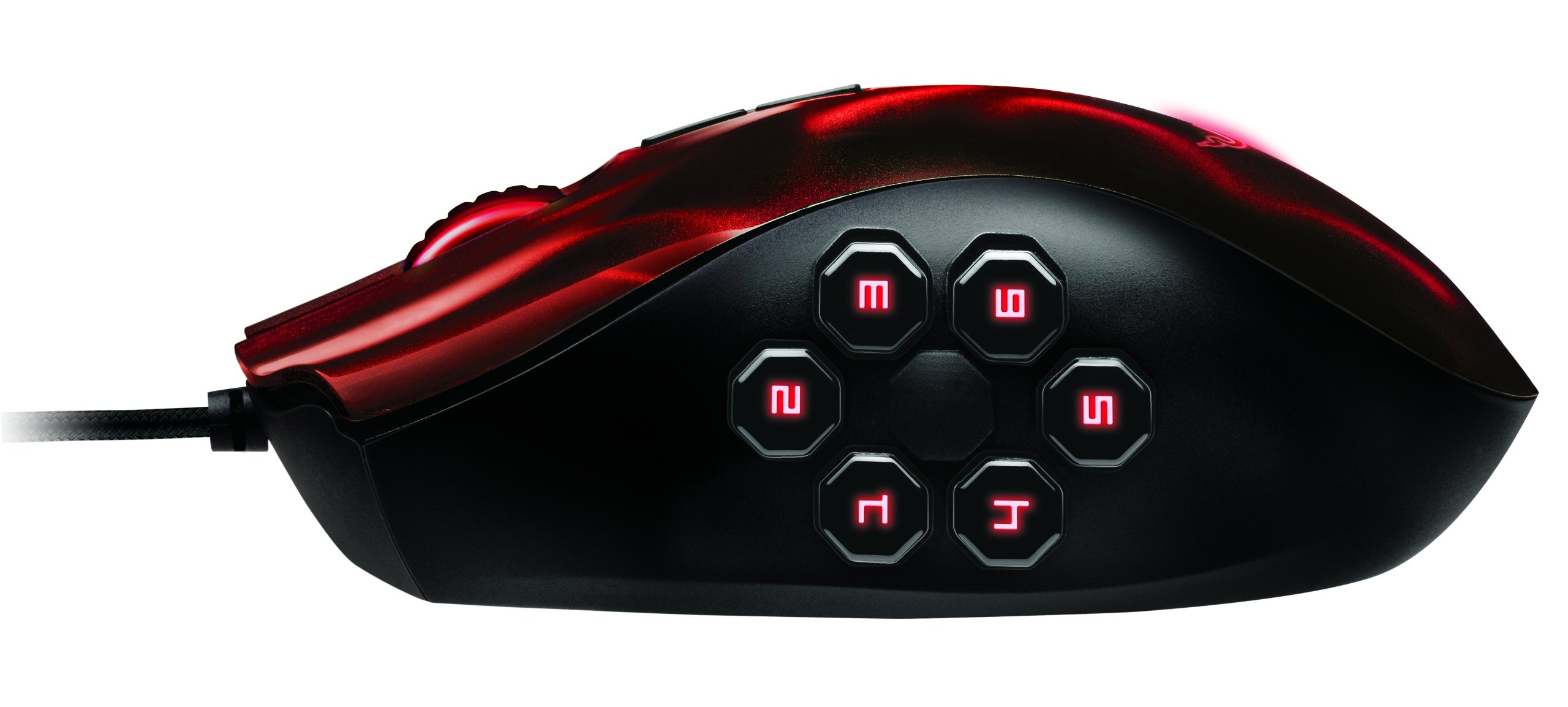 Razer Naga Hex MOBA PC Gaming Mouse - Red