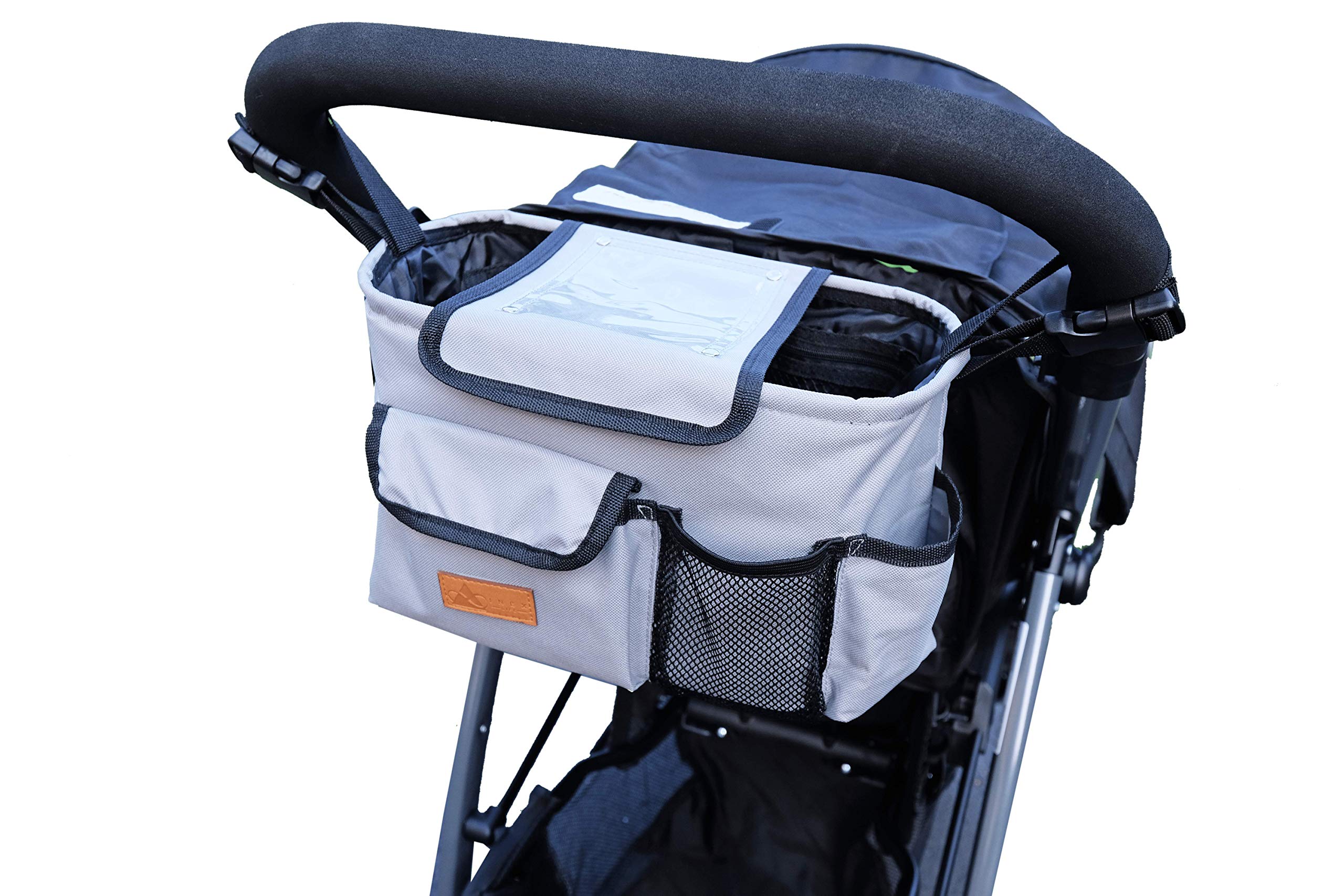 Stroller Organizer With Cup Holders - Carry-All Parent Organizer | Universal Secure Fit, Extra Storage, Easy Installation, Non-Slip | Stroller Accessories Bag | Caddy Parent Console | Shower Gift