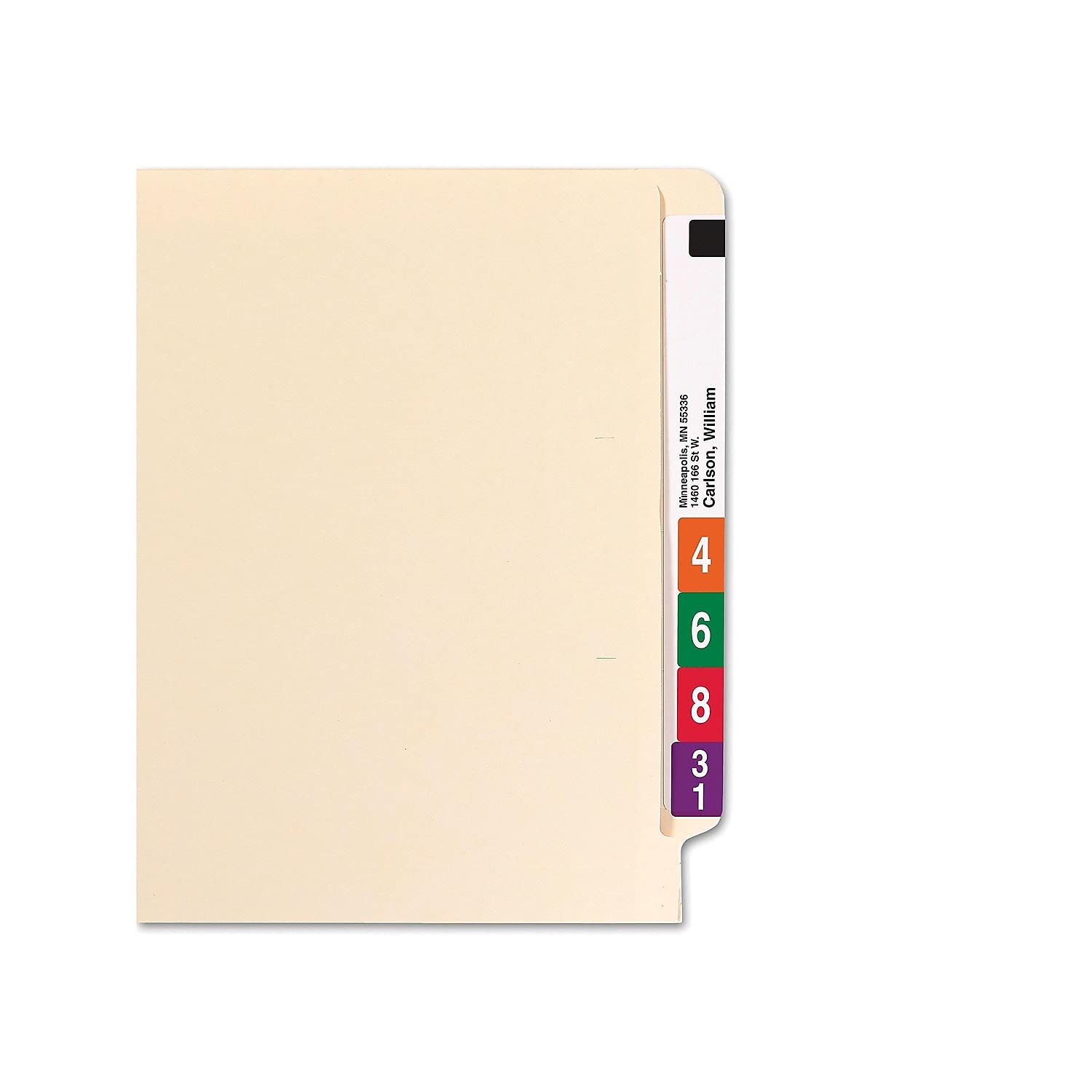 Smead End Tab File Folder, Shelf-Master Reinforced Straight-Cut Tab, Letter Size, Manila, 100 per Box (24109)