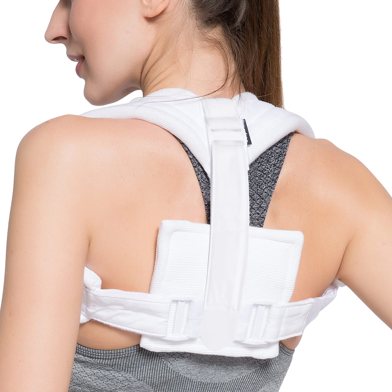 Velpeau Figure 8 Clavicle Brace - Broken Collarbone Support, Posture Corrector for Injuries & Fractures, Upper Back and Shoulder Pain Relief, Comfortable for Men and Women(Small)