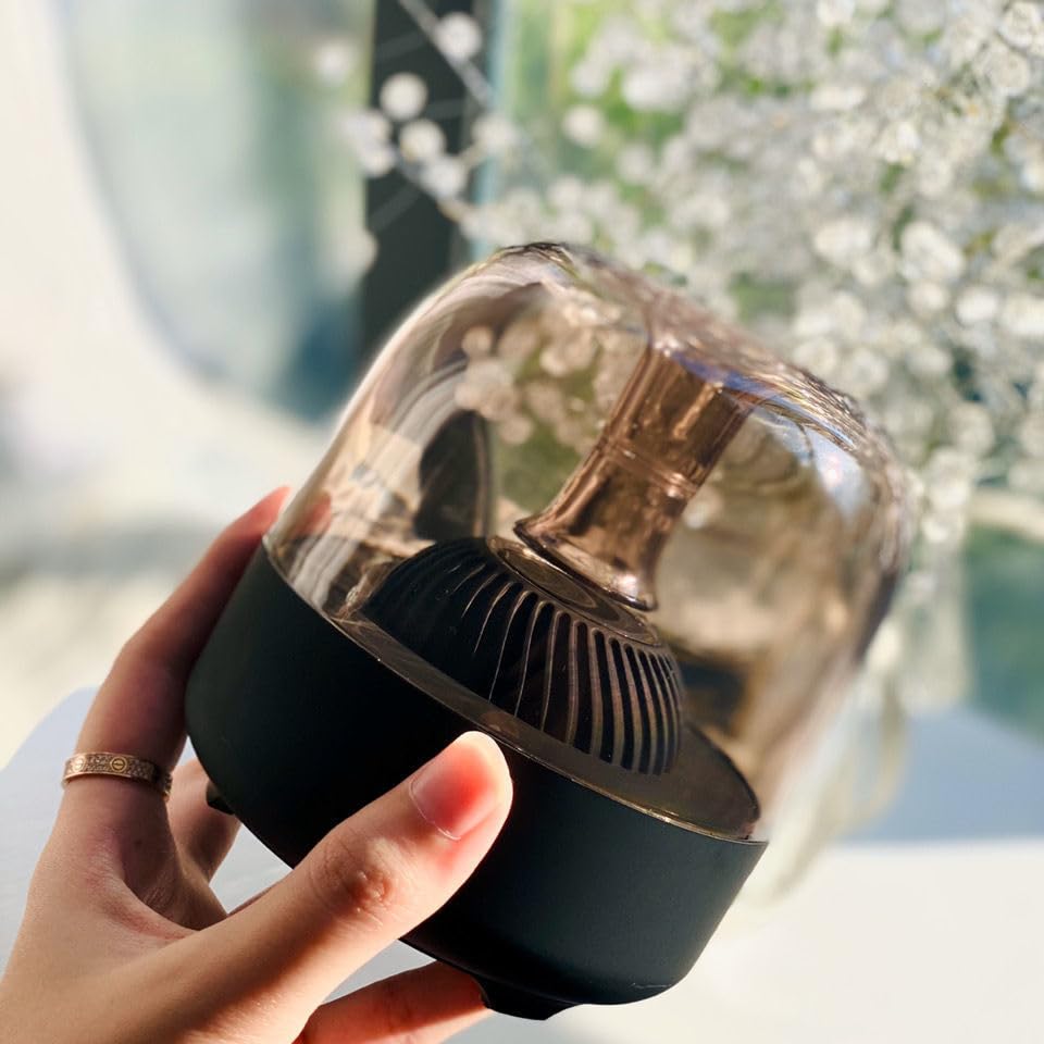 Transparent Wireless Bluetooth Speaker, Stylish Appearance - The Paper - Excellent Sound Quality, 5 Lighting Themes, Supports AUX Playback and Plug-in Card, Suitable for Home, Karaoke, Office(Black)