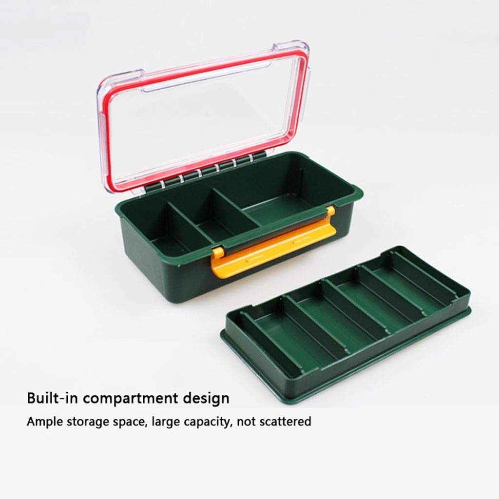 ZHANGJINYISHOP2016 Multifunction Tackle Storage Box Double-Layer Fishing Gear Accessories Box Fish Hook Box Parts Box Storage Box Special Tool Box Plastic Bait Box Excellent Waterproof Performance