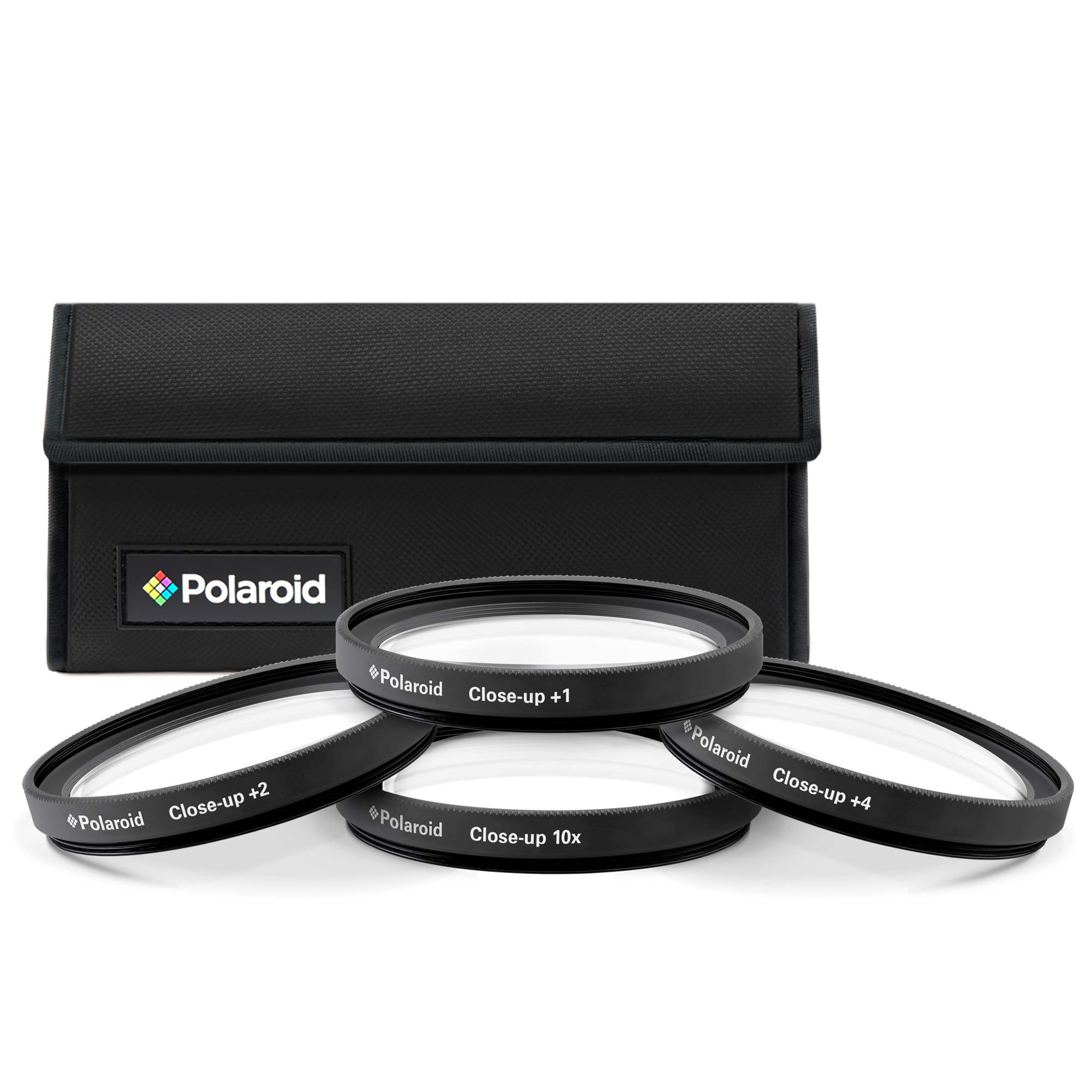 Polaroid Optics 49mm 4-Piece Filter kit Set for Close-Up Macro Photography; Includes +1, +2, +4 & +10 Diopter Filters & Nylon Carry Case β Compatible w/ All Popular Camera Lens Models
