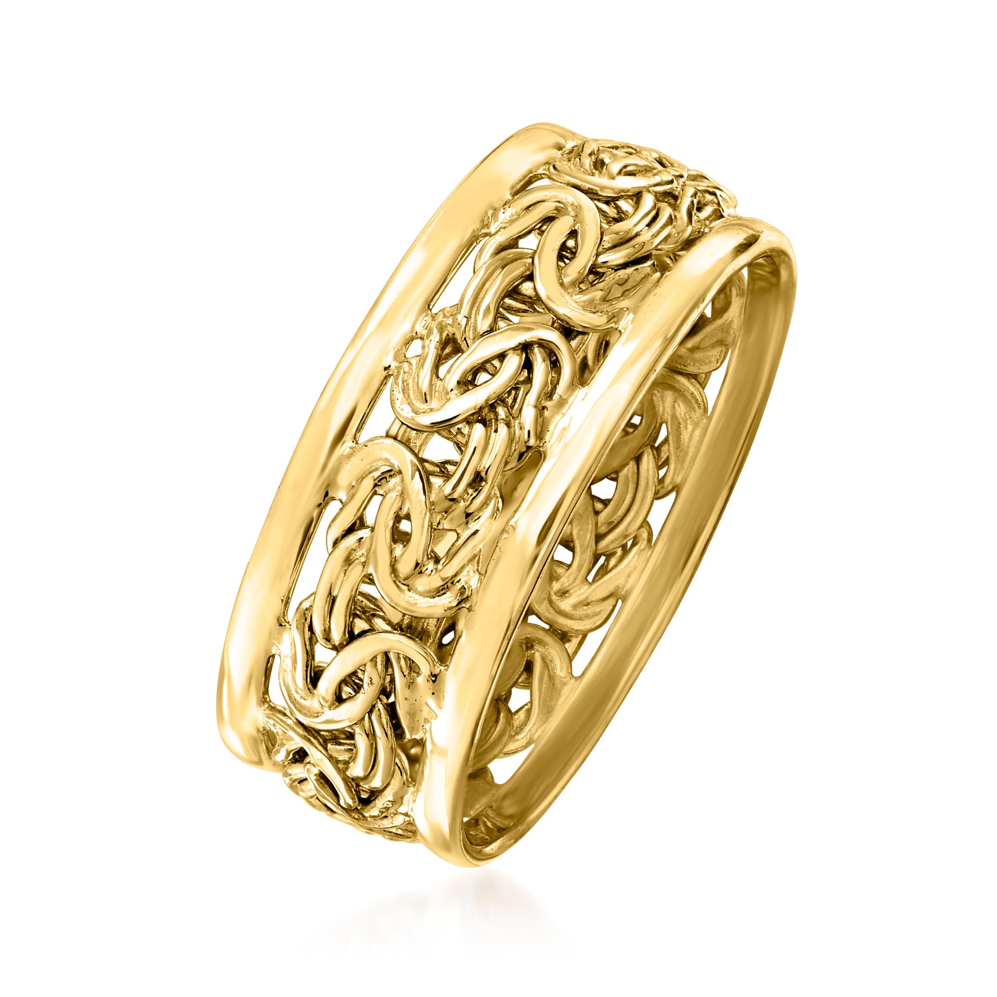 Ross-Simons 18kt Gold Over Sterling Byzantine Ring. Size 8