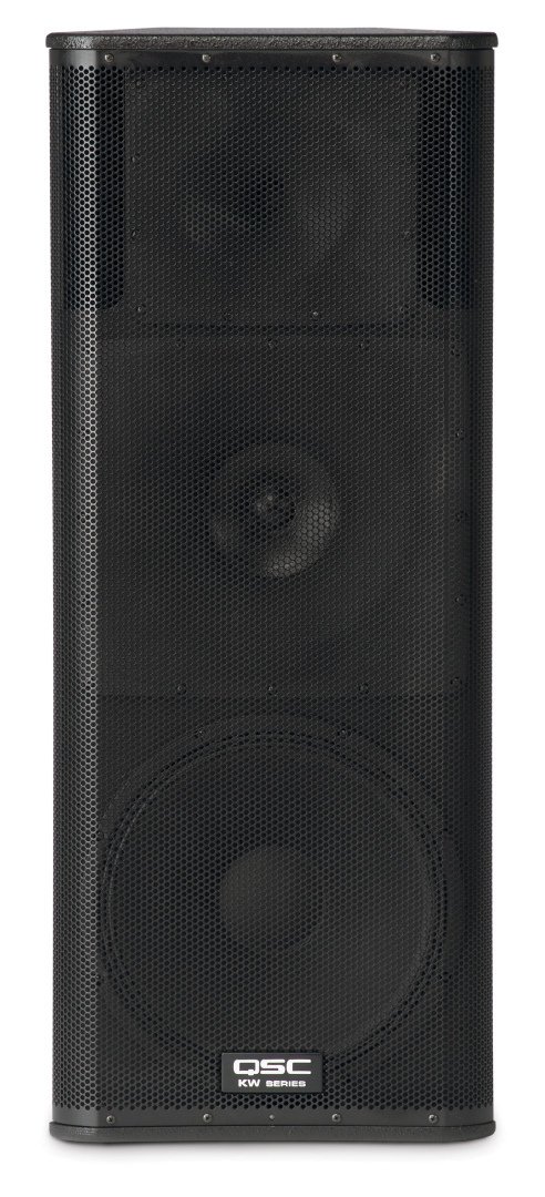 QSC KW153 15" 1000 Watt 3-Way Active PA Loudspeaker, MultiColored
