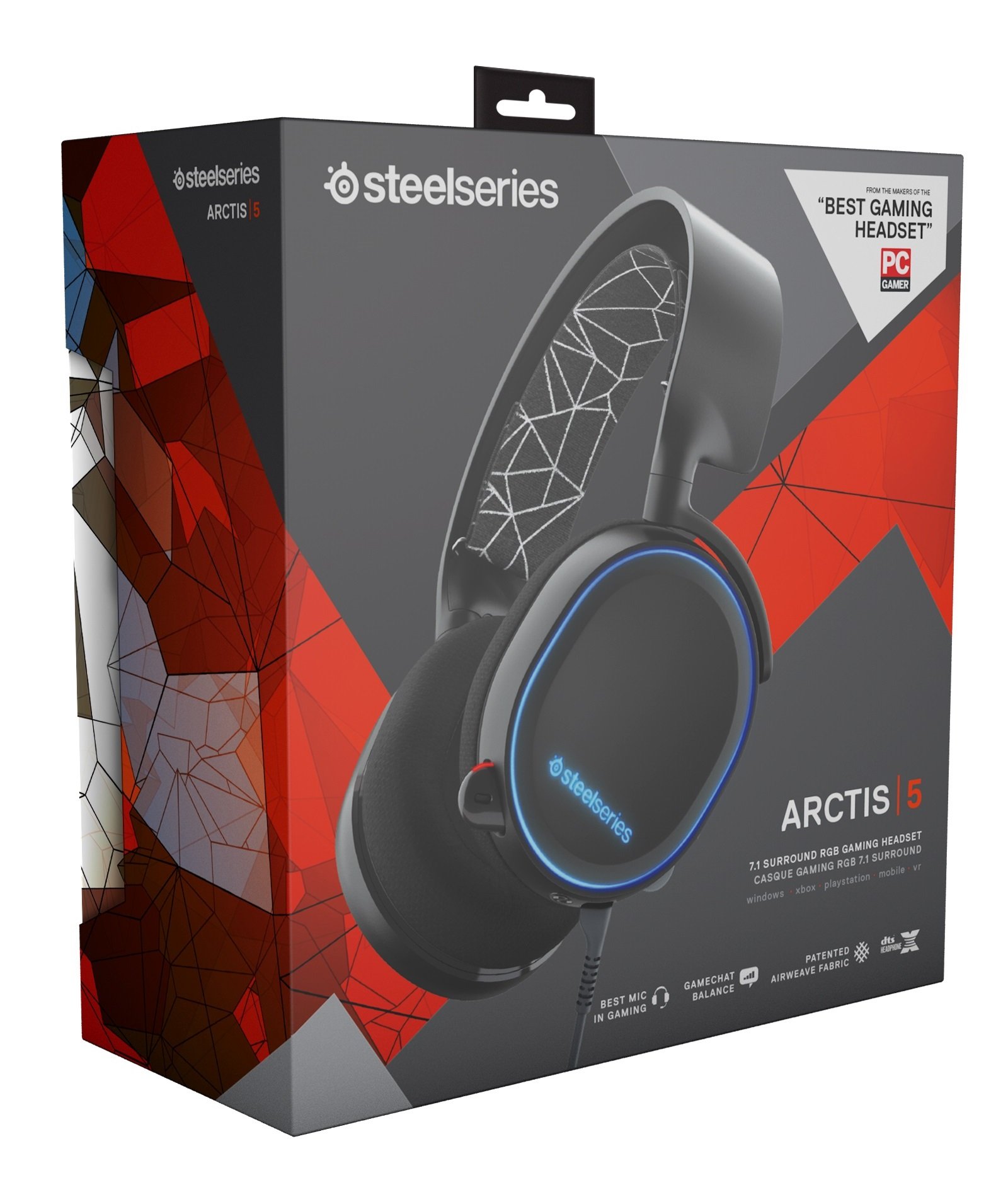 steelseries Arctis 5 RGB Illuminated Gaming Headset (Renewed)