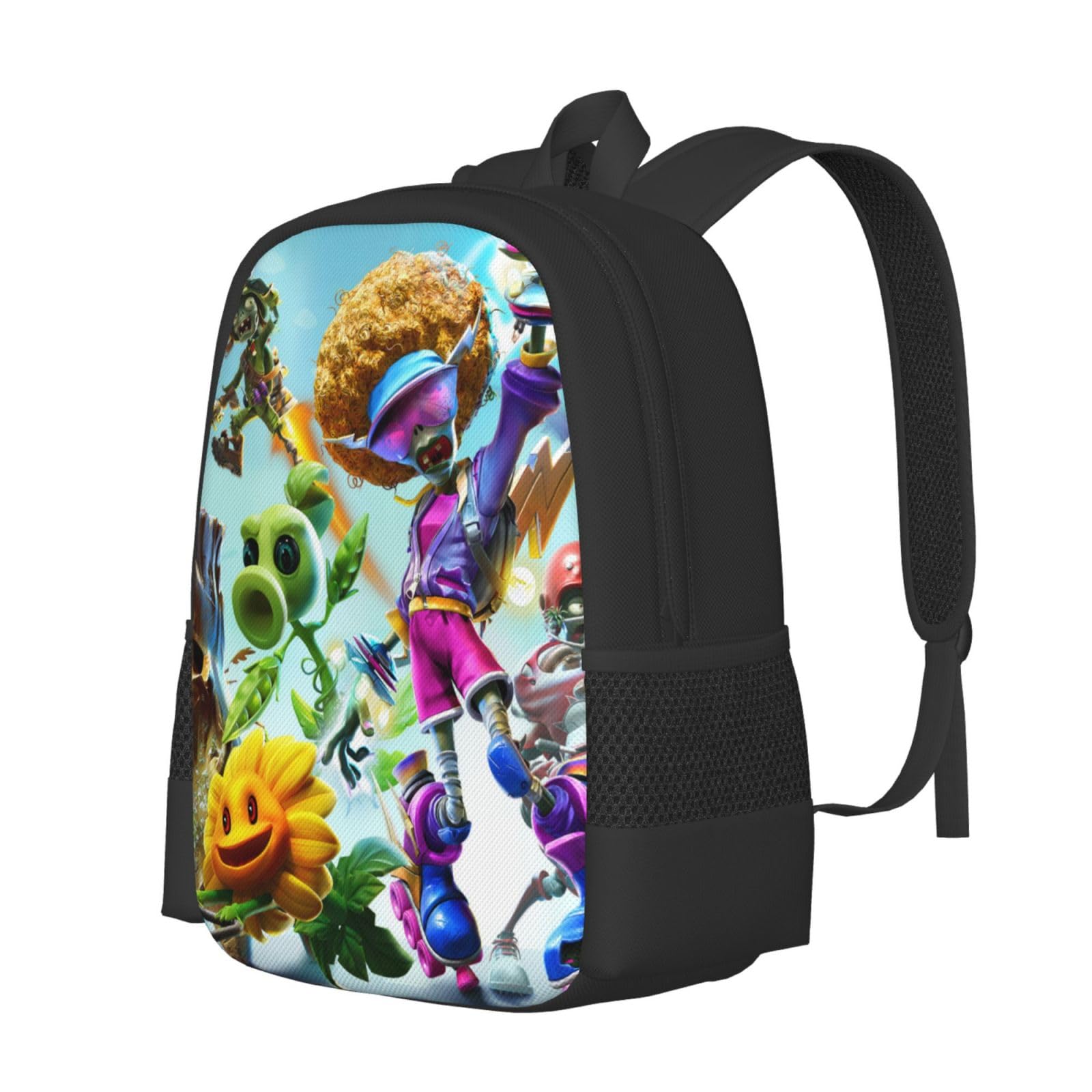 RACEK Plants Game Backpack Cartoon Laptop Backpacks Travel Zombies Daypack Adjustable Straps Bags