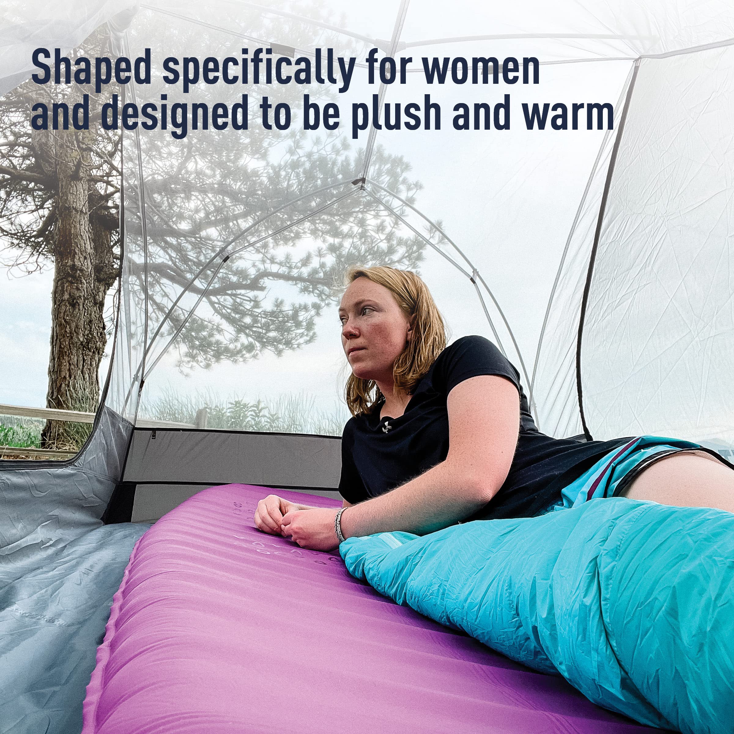 Sea to Summit Comfort Plus Self-Inflating Foam Sleeping Pad for Camping, Women's Regular (67 x 21 x 3 inches) - 2021