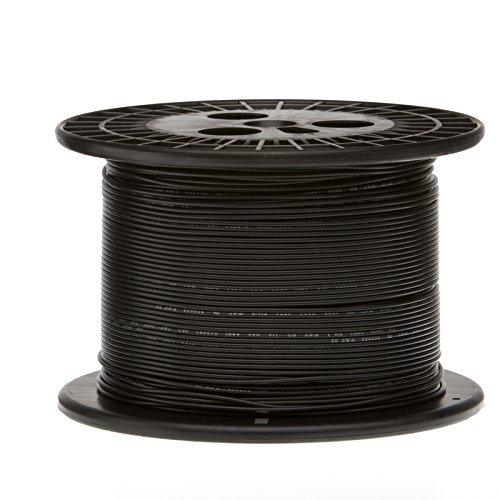 Remington Industries 18UL1007SLDBLA500 18 AWG Gauge Solid Hook Up Wire, 0.0403" Diameter, 300V, UL1007, 500' Length, Black