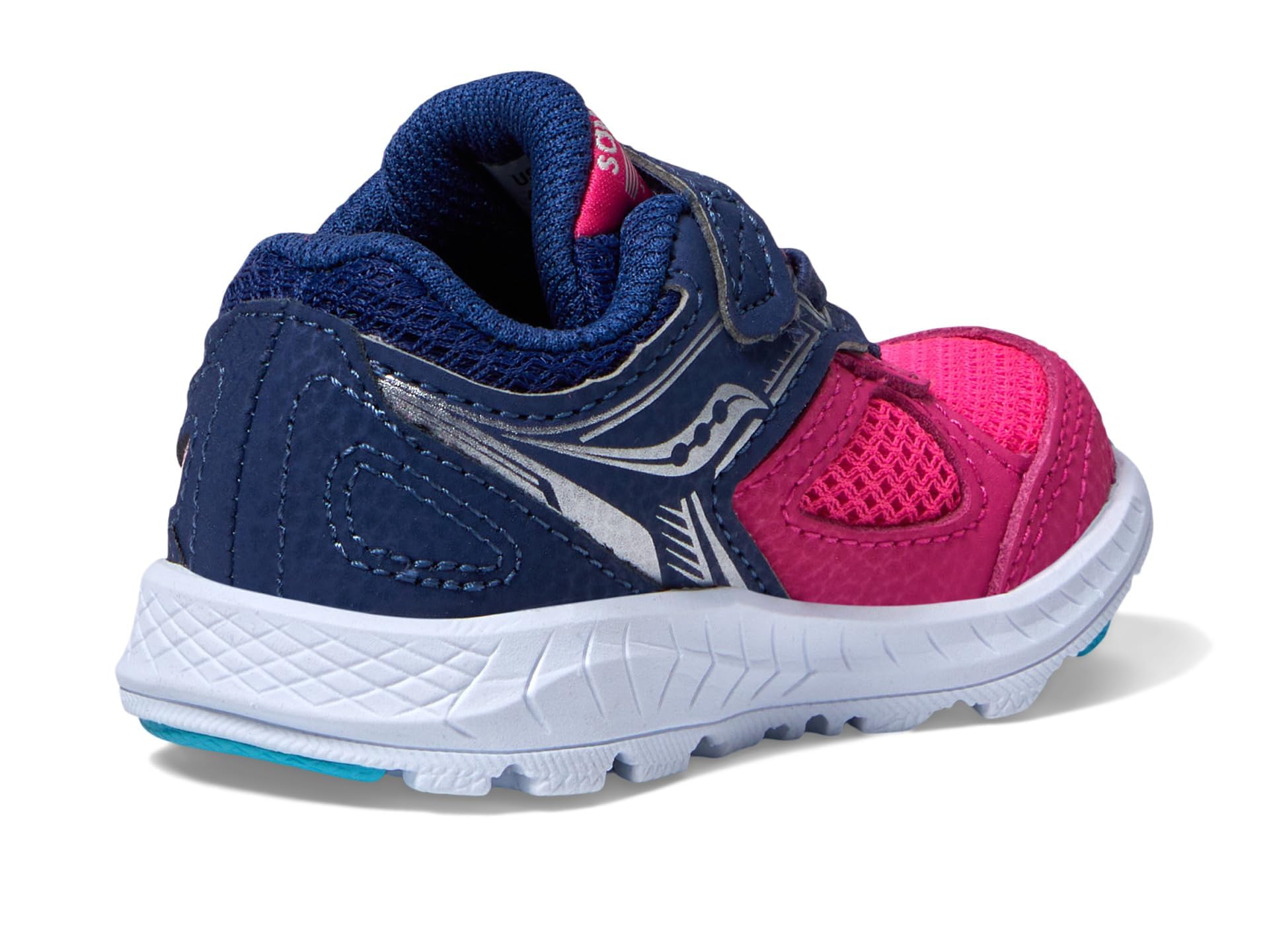 Saucony Cohesion 14 Alternative Closure Jr Sneaker, Pink/Navy, 10 US Unisex Little Kid