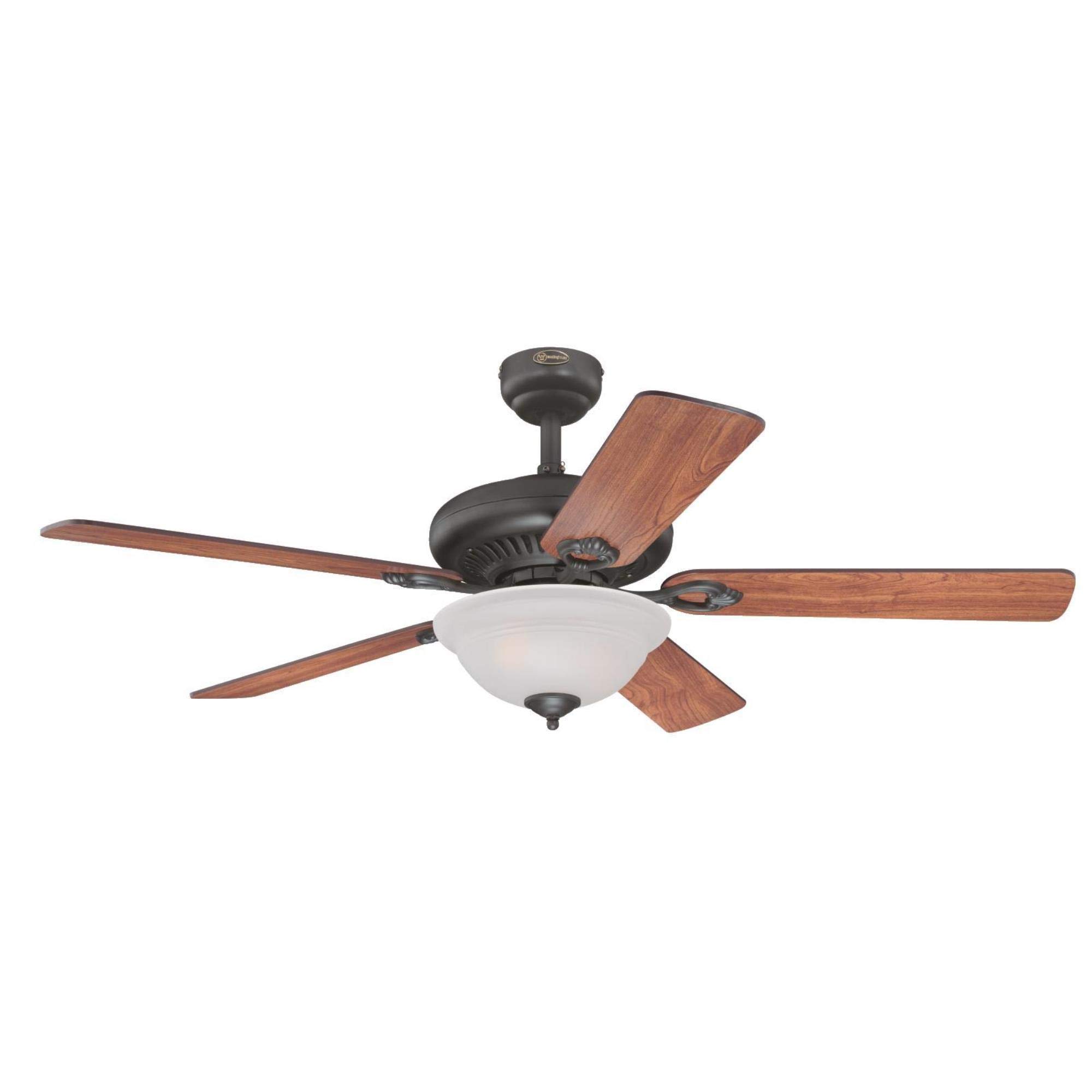 Westinghouse 7235100 Fairview Indoor Ceiling Fan with Light and Remote, 52 Inch, Oil Rubbed Bronze