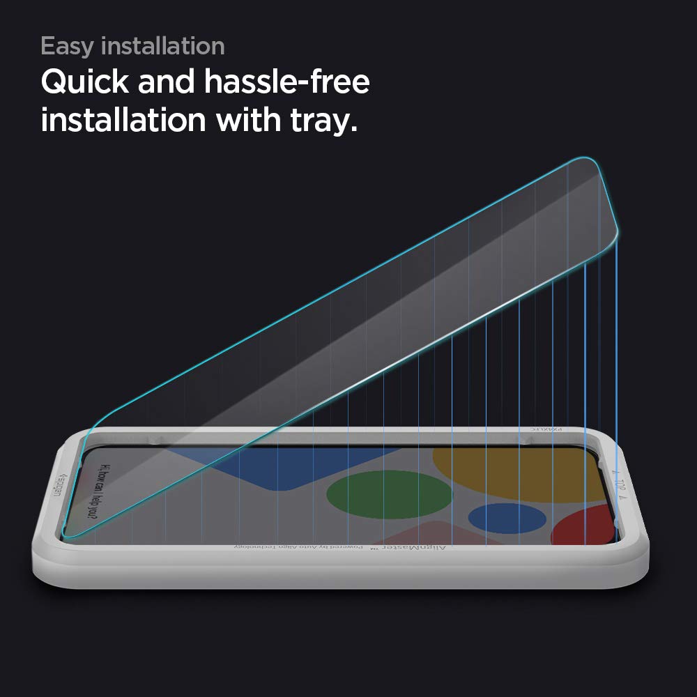 Spigen Tempered Glass Screen Protector [GlasTR AlignMaster] designed for Pixel 4a - 2 Pack/Case Friendly