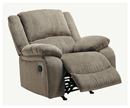 Signature Design by Ashley Draycoll Plush Manual Pull-Tab Rocker Recliner, Light Brown