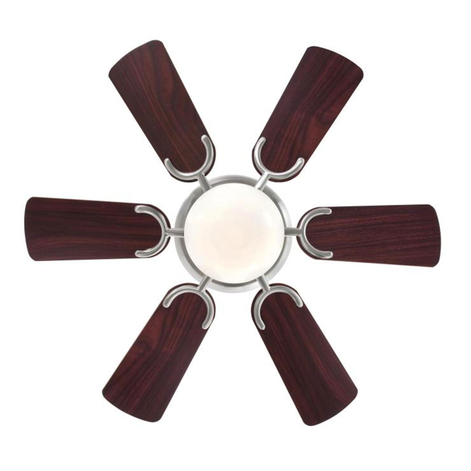 Westinghouse Hadley 30 Inch Brushed Nickel Finish Ceiling Fan with 6 Reversible Blades and Bowl Light Kit with 1 Candelabra Base Light Bulb