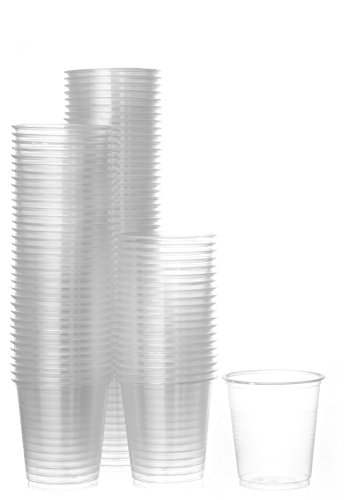 Settings [2500 Cups] 3 Oz Clear Plastic Disposable Reusable Cups For Drinking, Bathroom, Rinsing, Tests, Medication, Party, Home, Office, Water, Juice, (25 Packs - 1 Case)