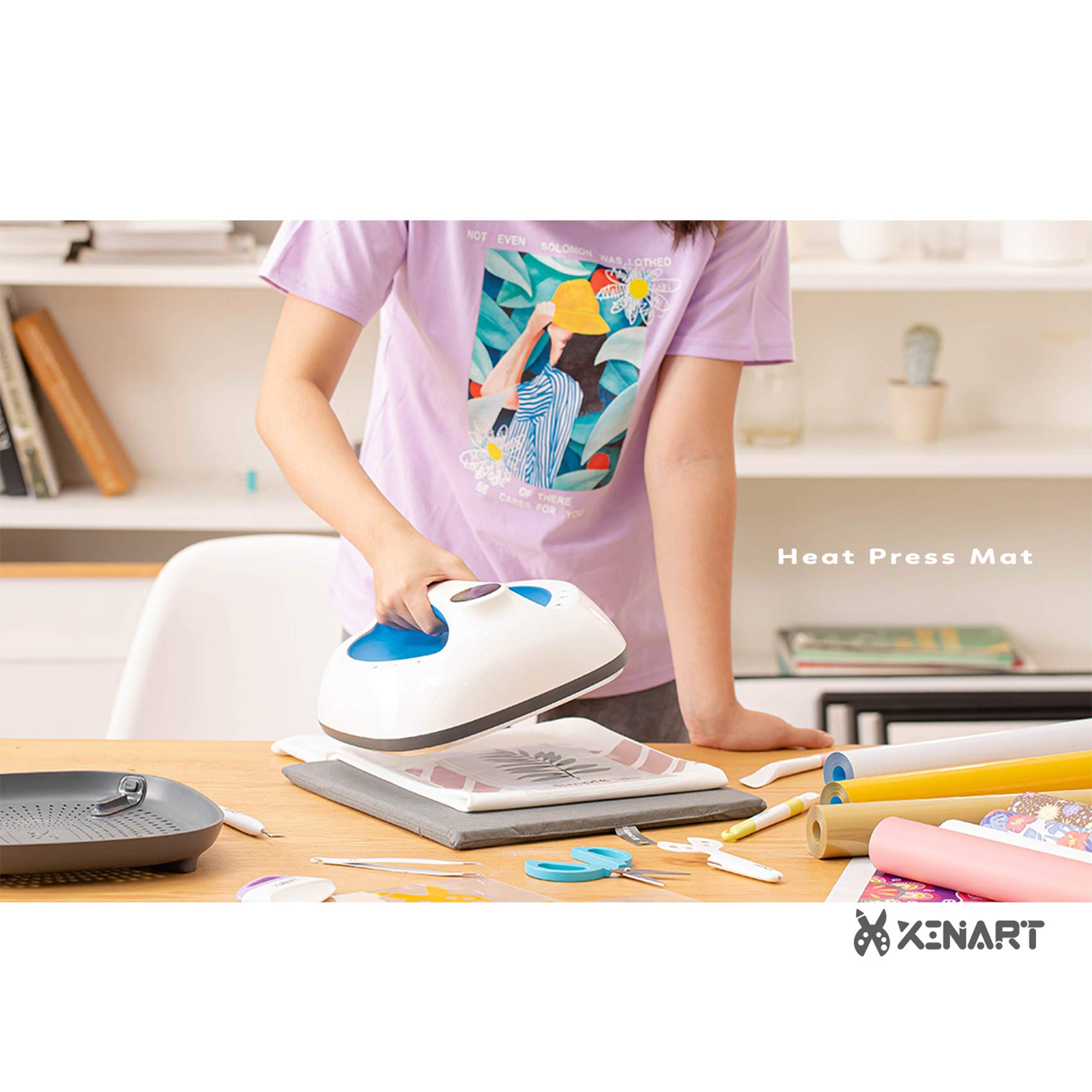 XINART Heat Press Mat for Cricut Easypress(12x12 inch) Cricket Double-Sided Ironing Mat for Craft Vinyl Ironing Insulation Transfer Heating Mats for Easypress 2